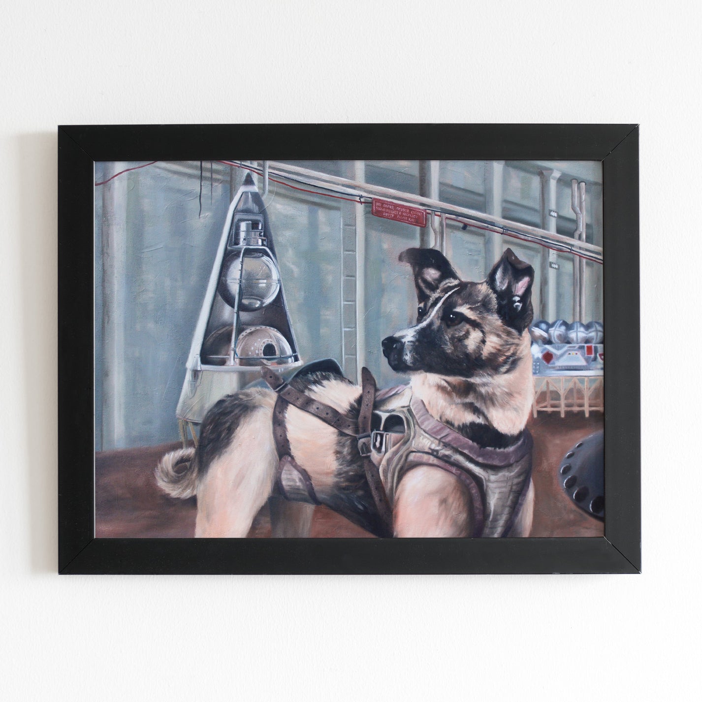 Laika, the First Dog in Space Canvas Print – Ashley Huff Art & Design